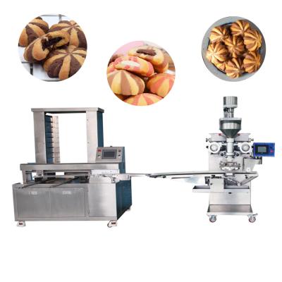 China PLC Control Chocolate Filling Cookie Production Line Equipment for sale