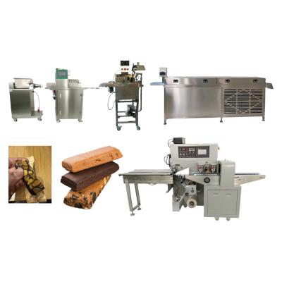 China Automatic Chocolate Date Paste Fruit Bar Production Line Equipped Packing Machine for sale
