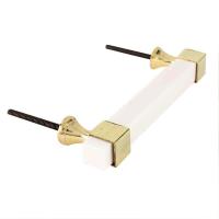 China Modern Europe Simple Style Luxury Wood Resin Metal Door Cabinet Knob Handle 128mm for sale