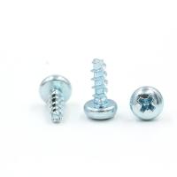 China Blue Zinc Stainless Steel Phillips Round Pan Head Self-tapping Thread Forming Screw for Plastic for sale