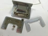 China OEM CNC Hardware Parts Brass Polished Single Side Shower Hinge with Stainless Steel for sale