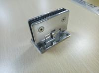 China OEM CNC Hardware Parts Brass Polished Single Side Shower Hinge with Stainless Steel for sale