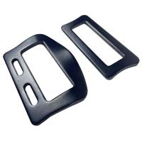 China Black Zinc Plated Steel Rectangular Slide Buckle for Safety Belt Accessories for sale