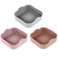 China Square Food Grade Silicone Pot Liners for Ninjas Dual Air Fryer Reusable and No Stick for sale