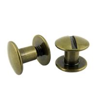 China Engraved Nickel Plated Chicago Spiral Bag Hardware in Stainless Steel for OEM CNC Parts for sale