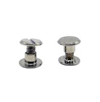China Engraved Nickel Plated Chicago Spiral Bag Hardware in Stainless Steel for OEM CNC Parts for sale