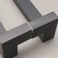 China Black Square Bar Cabinet Pull Drawer Handles Stainless Steel Modern Hardware for sale
