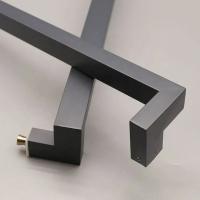 China Black Square Bar Cabinet Pull Drawer Handles Stainless Steel Modern Hardware for sale