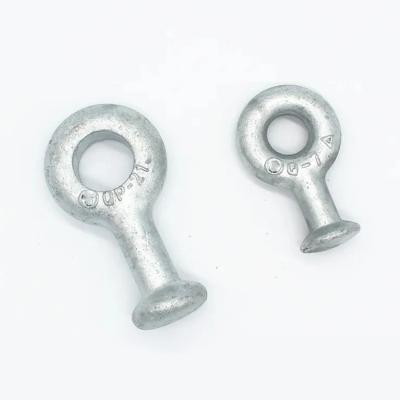 China OEM CNC Hardware Parts Stamping Process Galvanized Carbon Steel Ball Eye for Pole Wire for sale