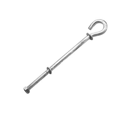 China Stainless Steel OEM CNC Hardware Parts Bolt Hook Pigtail Hook with Stamping Process for sale