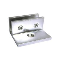 China OEM CNC Hardware Parts F-Shaped Glass Panel Clamp with and Stainless Steel Material for sale