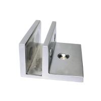 China OEM CNC Hardware Parts F-Shaped Glass Panel Clamp with and Stainless Steel Material for sale
