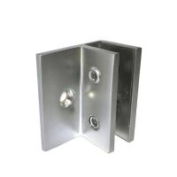China OEM CNC Hardware Parts F-Shaped Glass Panel Clamp with and Stainless Steel Material for sale
