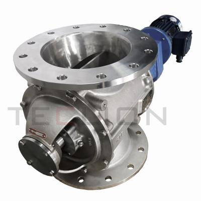 China Carbon Steel Discharge Rotary Valves for Powder Media Transportation Lines for sale