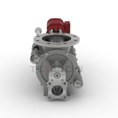 China Light Powder Pneumatic Conveying Offset Rotary Valve Airlock DN100-DN350 for sale