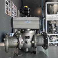 China Single channel ball 304ss diverter valve for conveying powder or particle for sale