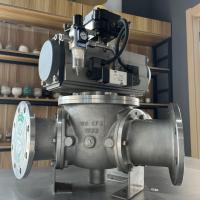 China Pneumatic ball type diverter valve for single channel powder particle conveying for sale