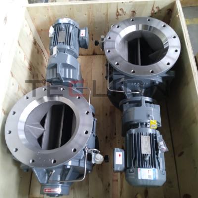 China Carbon Steel Particle Rotary Feeder With Valve Housing / Rotor Material for sale