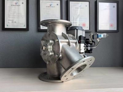 China Stainless Steel Three-way Diverter Valve For Pneumatic Conveying Of Powder Or Particles for sale