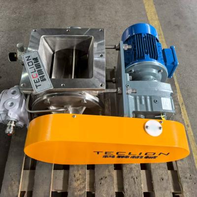 China Square mouth flange connection DN200 stainless steel rotary feeder valve for sale
