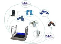 China AC 220V SS Handrail 1 Meter Shoe Sole Cleaner Machine for sale