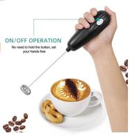 China Coffee Mixer Blender Handheld Milk Frother With Rack  Stainless Steel Whisk Head for sale