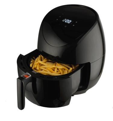 China Black 3.5 Liter Air Fryer With Detachable Basket Certificates Approved for sale