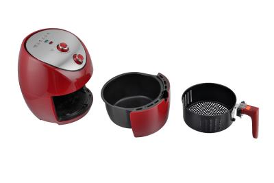 China Oil Free Red Digital Air Fryer 1500w 4.6L With Overheat Protection CE ROHS Certified for sale