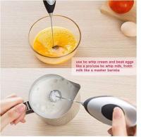 China Handheld Electric Milk Frother Stainless Steel 304 Whisk Head Coffee Cappuccino Maker for sale
