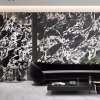 China Gleaming Black Porcelain Slabs Scratch Resistant and Polished Elegance for sale