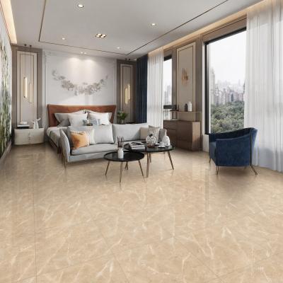 China Polished White Indoor Ceramic Floor Tiles for Elegant Residential Flooring for sale