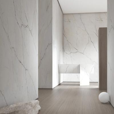 China High Chemical Resistance Indoor Porcelain Tiles In Polished White Color for sale