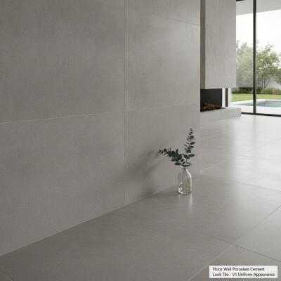 China Floor Wall porcelain cement look tile featuring V1 Uniform Appearance ideal for modern interiors and exterior applications versatile for sale