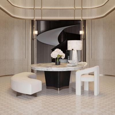 China Water Absorption less than 0.5 percent marble look ceramic floor tile easy to clean ideal choice for offices hotels and retail environments for sale