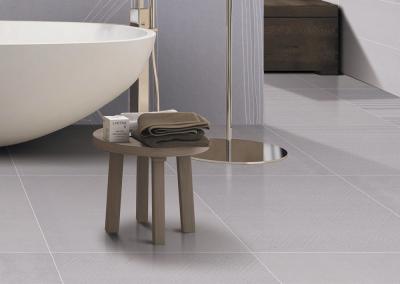 China Inkjet Dry Glaze Carpet Ceramic Tile , Bedroom Floor Tiles 600*600mm Size Light Grey Color for sale