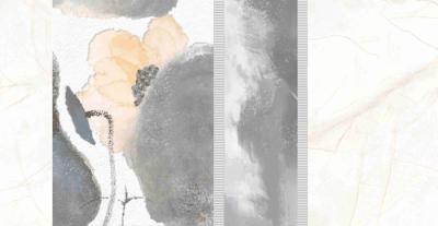 China Low Absorption Rate Indoor Polished Porcelain Tile , Beige Color Marble Floor Tile for sale