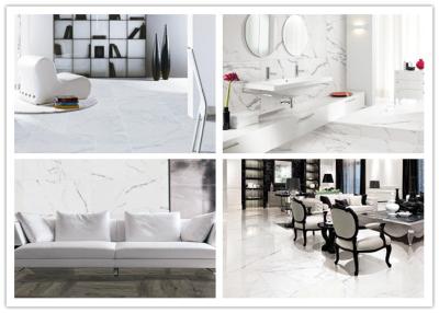 China Glazed Digital Polished Porcelain Wall Tile Carrara Super White Color Frost Resistant for sale