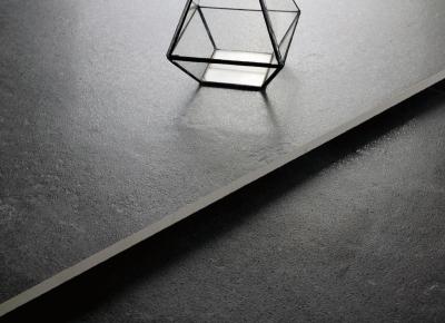 China Super Semi Polished Porcelain Tile / Black Floor Tiles Size 24