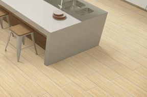 China Non Slip Porcelain Wood Look Porcelain Home Hallway Tiles Decorative Ceramic Gold Color Floor Tiles for sale