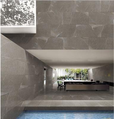 China Modern Commercial Non Slip Ceramic Floor Tile / 600*600 Black Tile Wall for sale