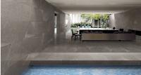 China Rectangular Bathroom Ceramic Tile , 24*24 Inches Black Non Slip Wall Tile for sale