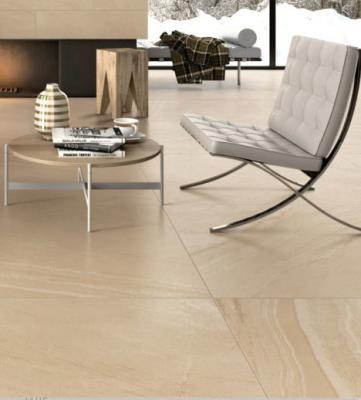 China Beige Porcelain Stoneware Tile / Living Room Ceramic Matt Beige Wall Tiles Sizes 600*600 for sale