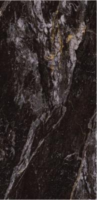 China Foshan Large Polished Black Marblelook Porcelain  Tile Slim Slab Thin Porcelain Tiles for sale