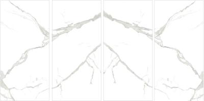 China Foshan Book Match Slab Ceramic Tiles Marble Carrara Tiles Indoor Porcelain Tiles 1200x2400 Big Size Tile for sale