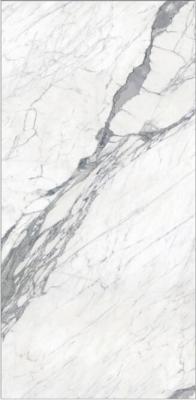 China Porcelain Tiles 1200x2400 Size Foshan White Marble Polished Porcelain Tile Calacatta Thin Tiles for sale