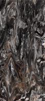 China Black Ceramic Bathroom Polished 15.5mm Marble Look Porcelain Tile for sale
