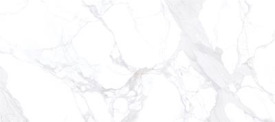 China Living Room Porcelain Floor Tile And Wall Design Calacatta White Marble Look Big Size Porcelain Tile 160*360cm for sale