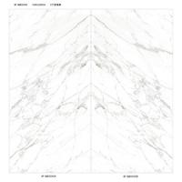China Italian Carrara Full Body Floor White Marble Tiles Striation Marble Look  Finish Porcelain Tile 160*320cm for sale