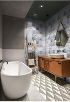 China Ceramic Floral Pattern Decorative Exterior 300*300mm Bathroom Wall Tile for sale