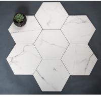 China Hexagon Outdoor Indoor 8.8mm 8'X9.2' Marble Porcelain Tile for sale